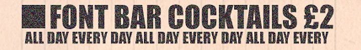 Font Bar Manchester